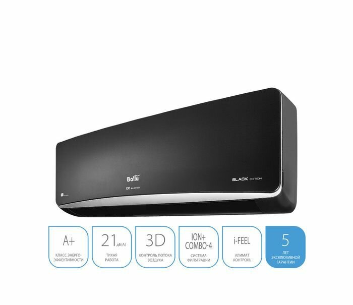 Сплит-система Ballu BSPI-10HN8/BL/EU серии Platinum Black Edition