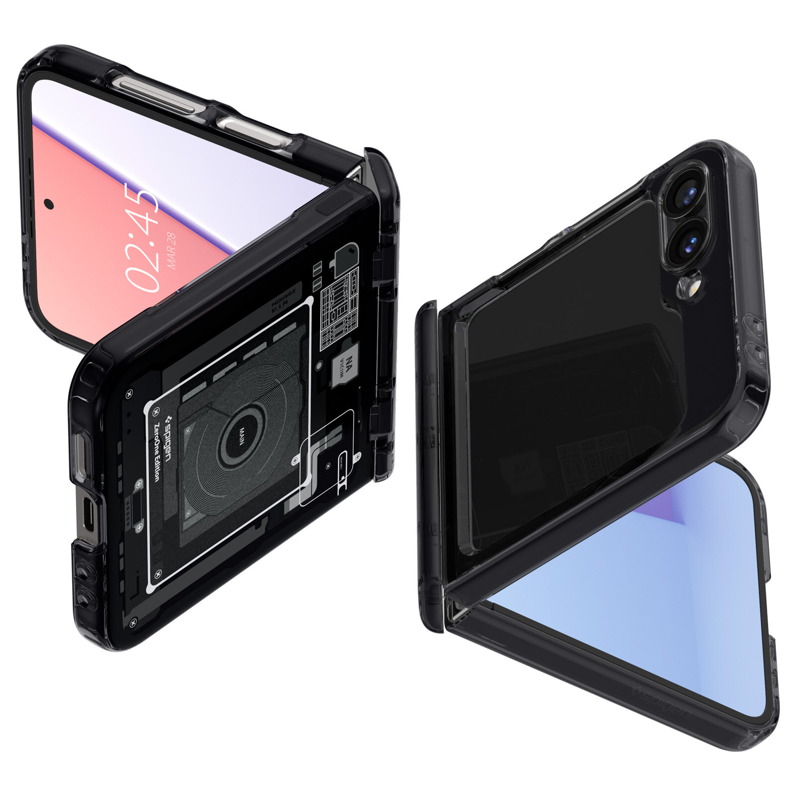 Чехол Spigen на Samsung Galaxy Z Flip 6 (ACS08289) Ultra Hybrid Pro / Спиген Чехол для Самсунг Галакси Флип 6 Противоударный, Внутренности