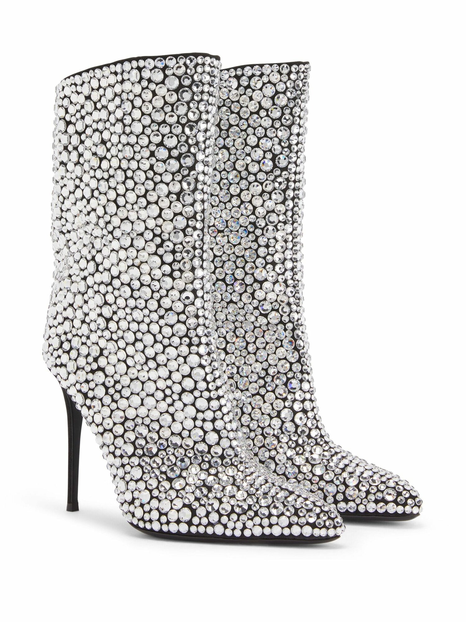 Ботинки Giuseppe Zanotti Merissa Sparkle 105, размер 38 EU, Silver — фото 1