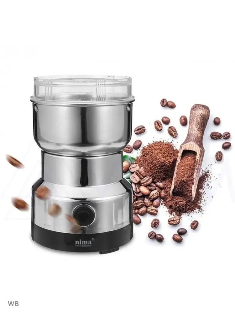 Кофемолка NIMA JAPAN, электрическая, нержавеющая сталь, 150Вт