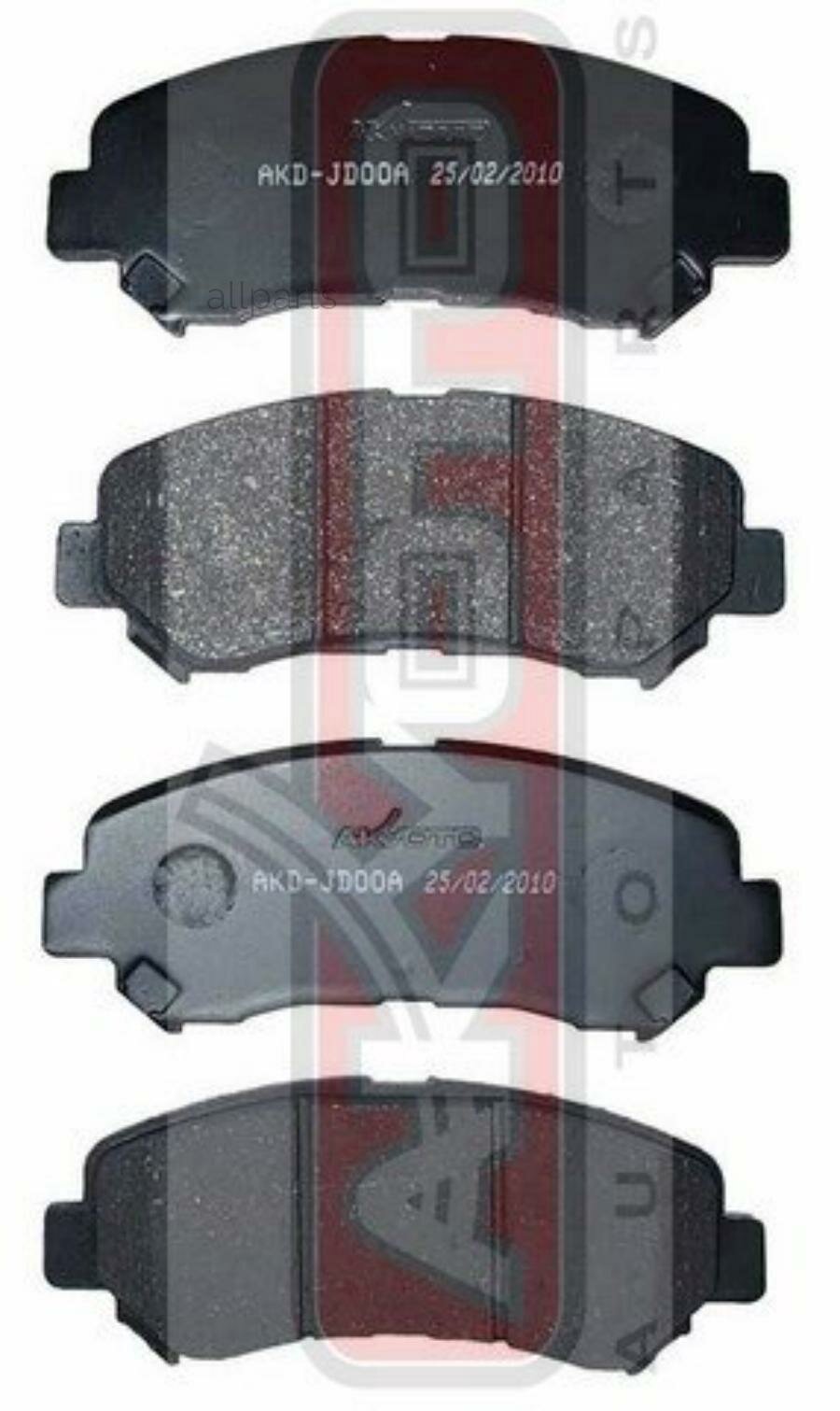 AKYOTO AKD-JD00A Колодки тормозные дисковые передние NISSAN QASHQAI (J10E) 2006->