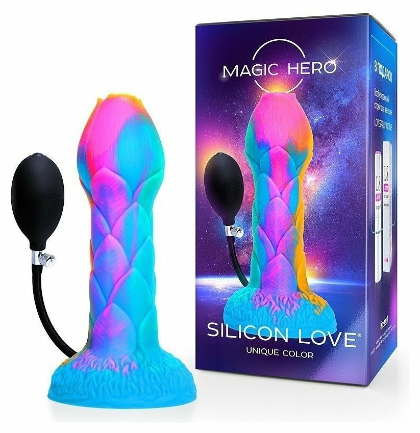 Яркий фантазийный фаллоимитатор с имитацией эякуляции 20 см Bior toys