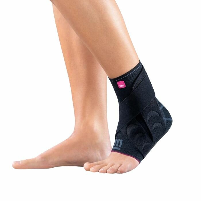 Бандаж на голеностопный сустав и стопу компр. LEVAMED ACTIVE (с силикон. вкладышами и ремнем) арт. K011-52 лев. р. V (серый) (K012-2-2-5000)