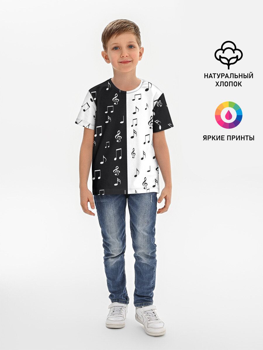 Футболка хлопковая детская черное и белое | Black & white