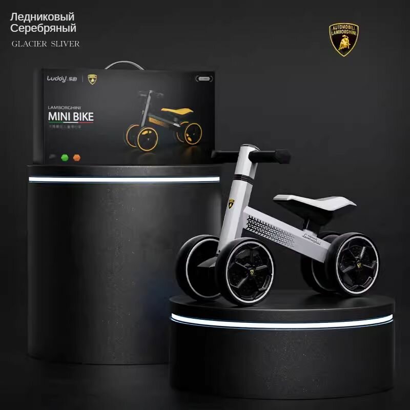 Детский балансировочный велосипед Lamborghini подходит для детей в возрасте от 1 до 5 лет, выдерживая нагрузку до 50 кг.
