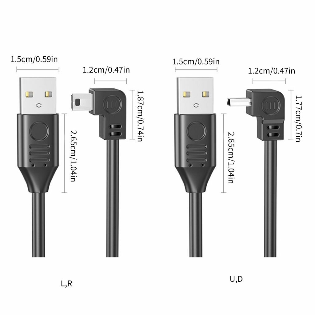 USB2.0 к Mini USB кабель - 3 м - направо