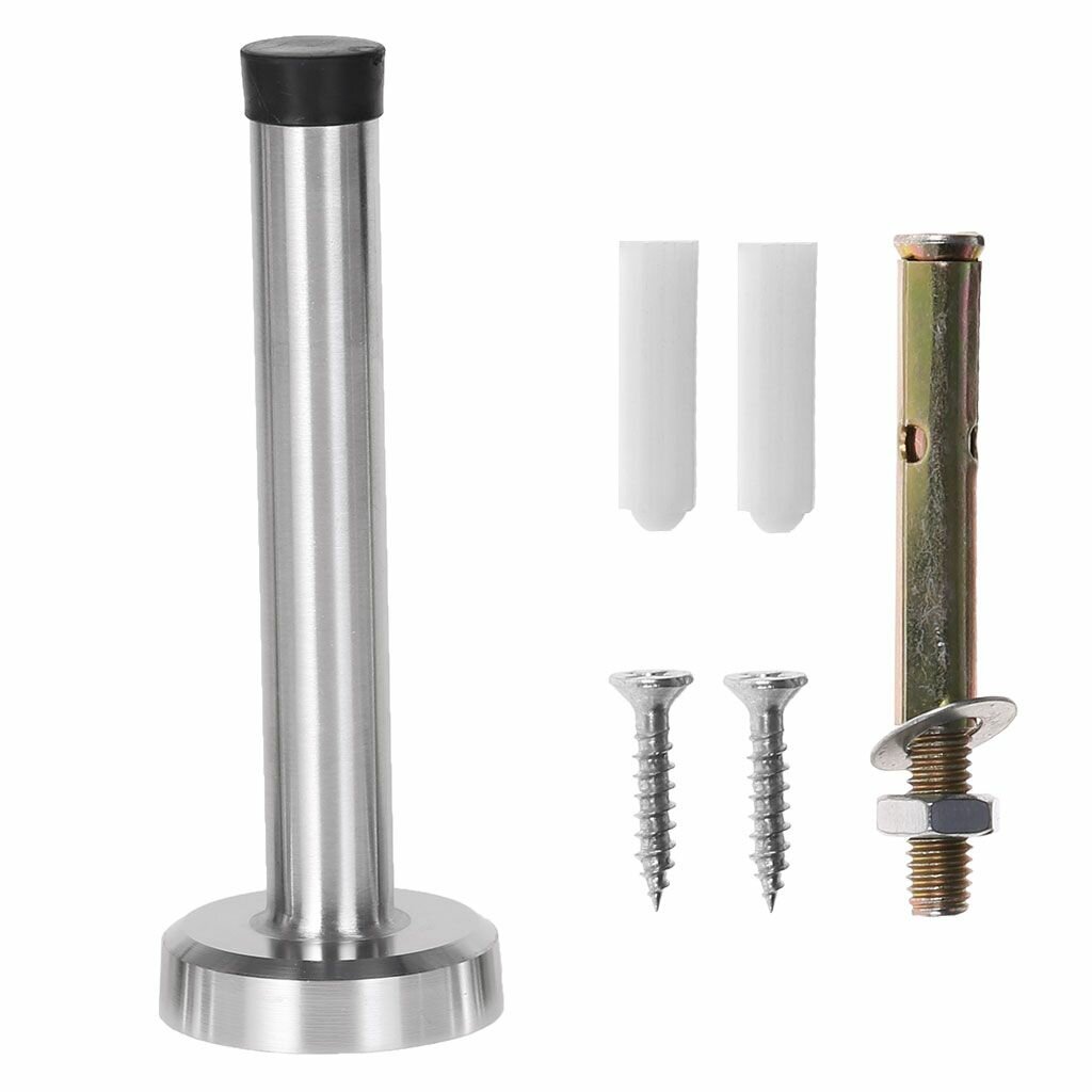 Дверная фурнитура, Цилиндрический резиновый противоударный дверной ограничитель - 120 мм, 1 шт