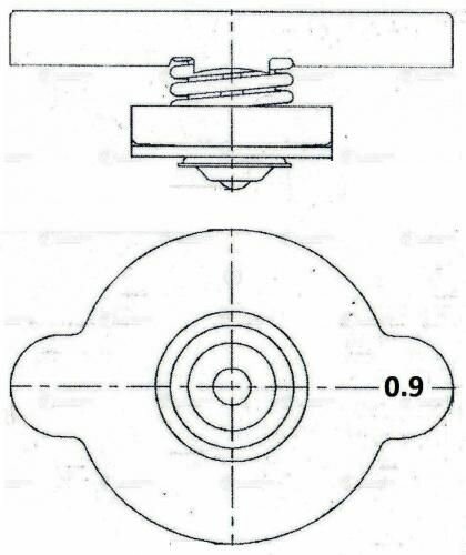 Ll 0809_крышка радиатора! 0.9 bar hyundai kia nissan mazda Luzar LL0809
