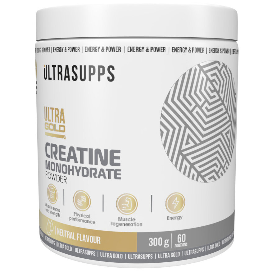 Креатин моногидрат UltraSupps Ultra Gold Creatine Monohydrate Powder - 300 г, натуральный, без вкуса