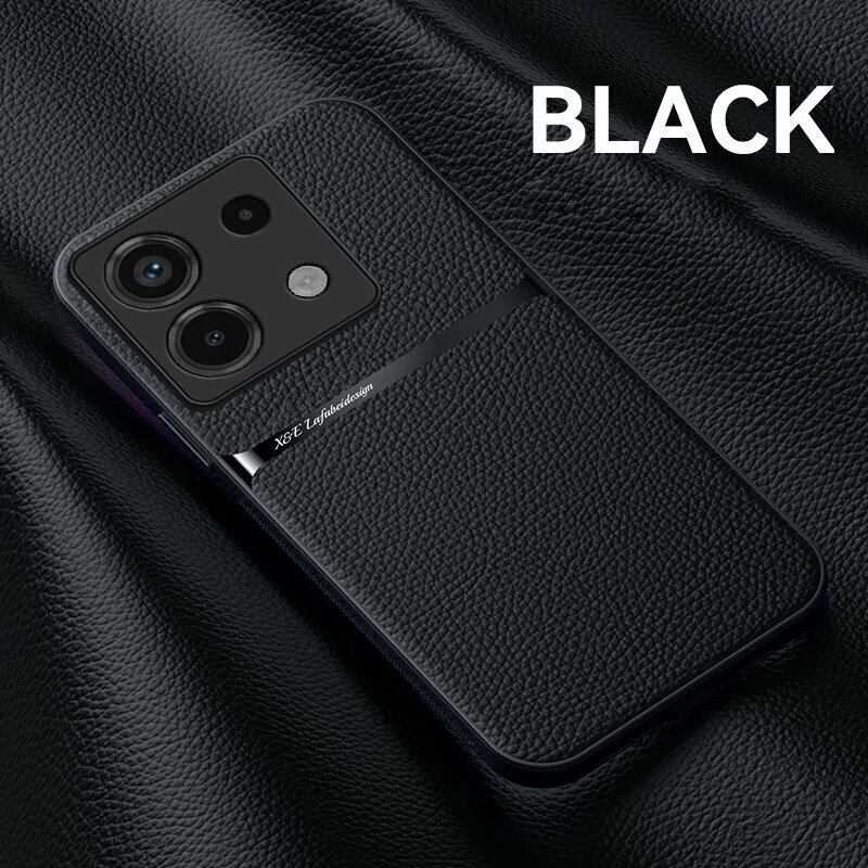 Кожаный магнитный чехол для Xiaomi Redmi Note 13 Pro, зеркальный чехол для телефона Redmy Note13Pro, чехол для Xiaomi Readmi Note13 13Pro Plus 13Pro + Черный, Black, Redmi Note 13 5G