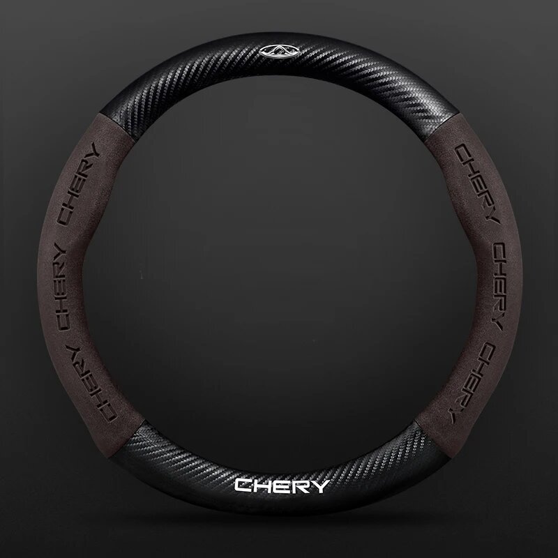 Автомобильный чехол на руль Chery с логотипом из углеродного волокна для Tiggo 3 4 5 7 Pro 8 Plus O