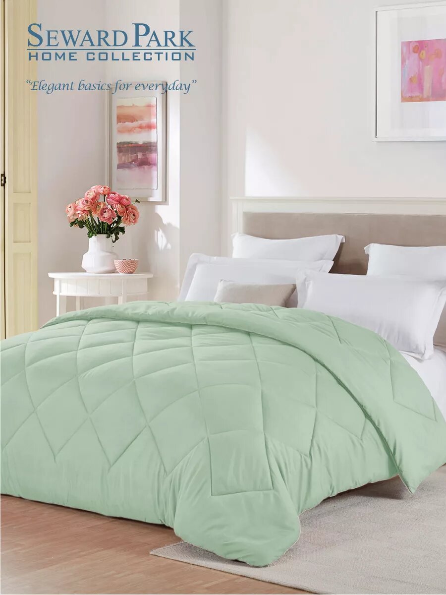 Одеяло Покрывало 200х220 см Скандинавия Лебяжий эко пух евро