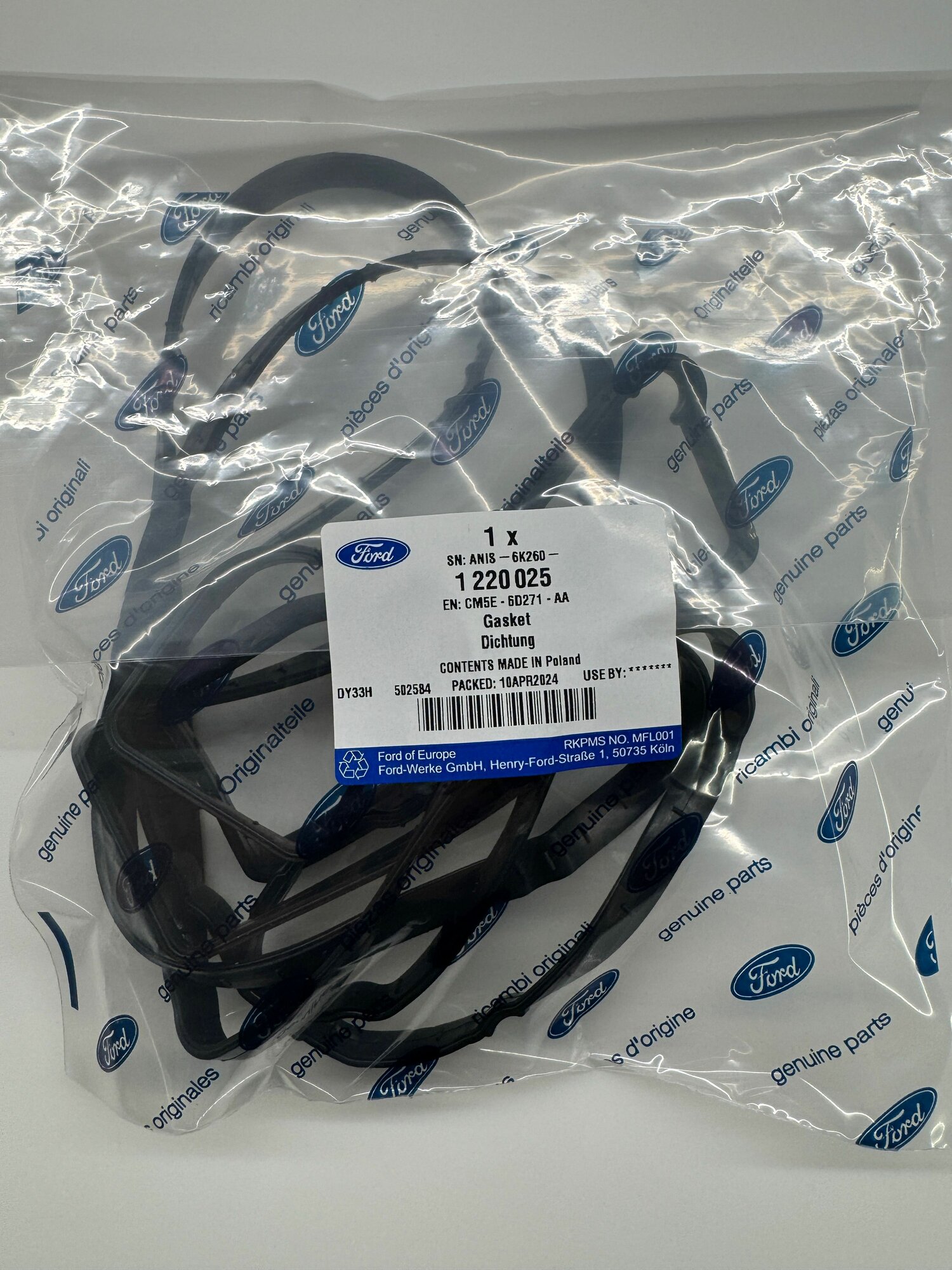 1220025 Оригинальная прокладка к/к Ford