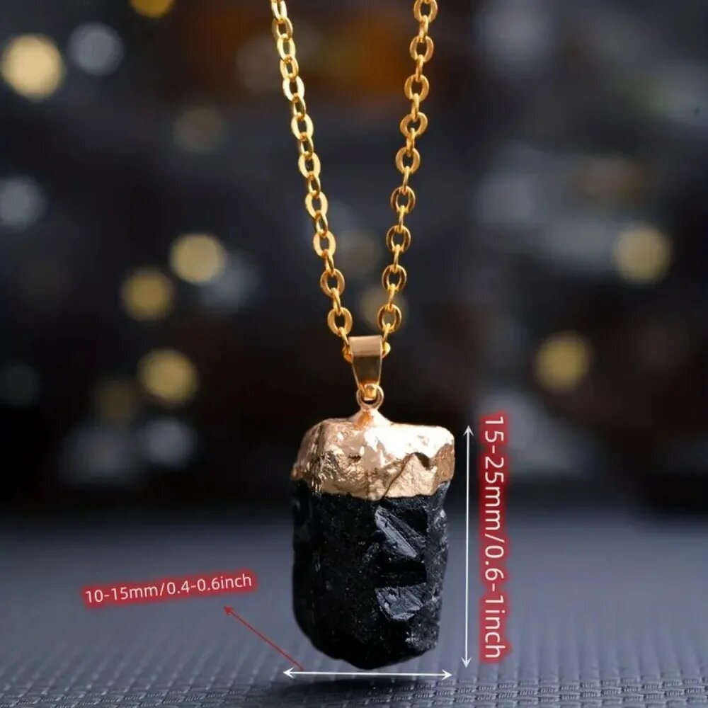 Натуральный черный турмалин, столб