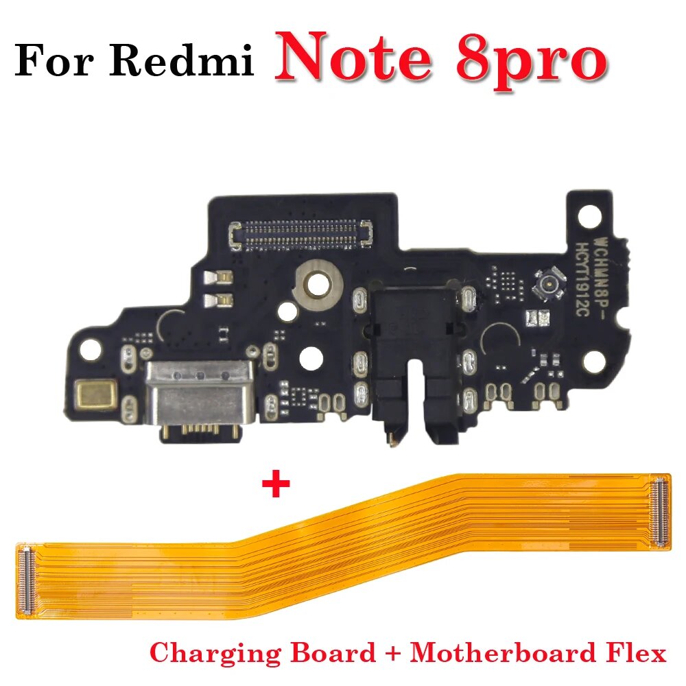 1 шт. USB зарядное устройство зарядный порт док-разъем для Xiaomi Redmi Note 8 Pro разъем основной материнской платы гибкий разъем громкости Note8Pro USB Main