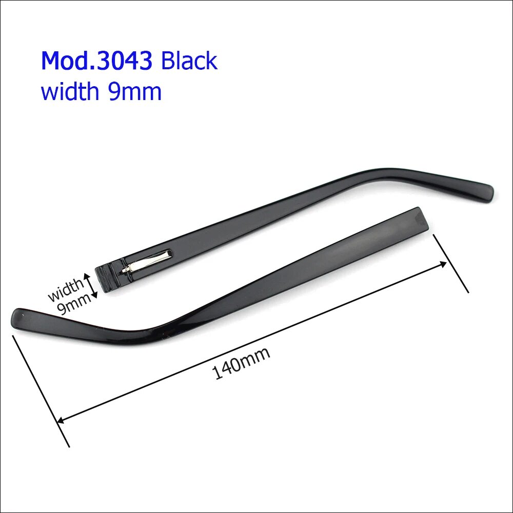 Запасные части для очков Besmic, черные, коричневые Черный, Mod.3043 black