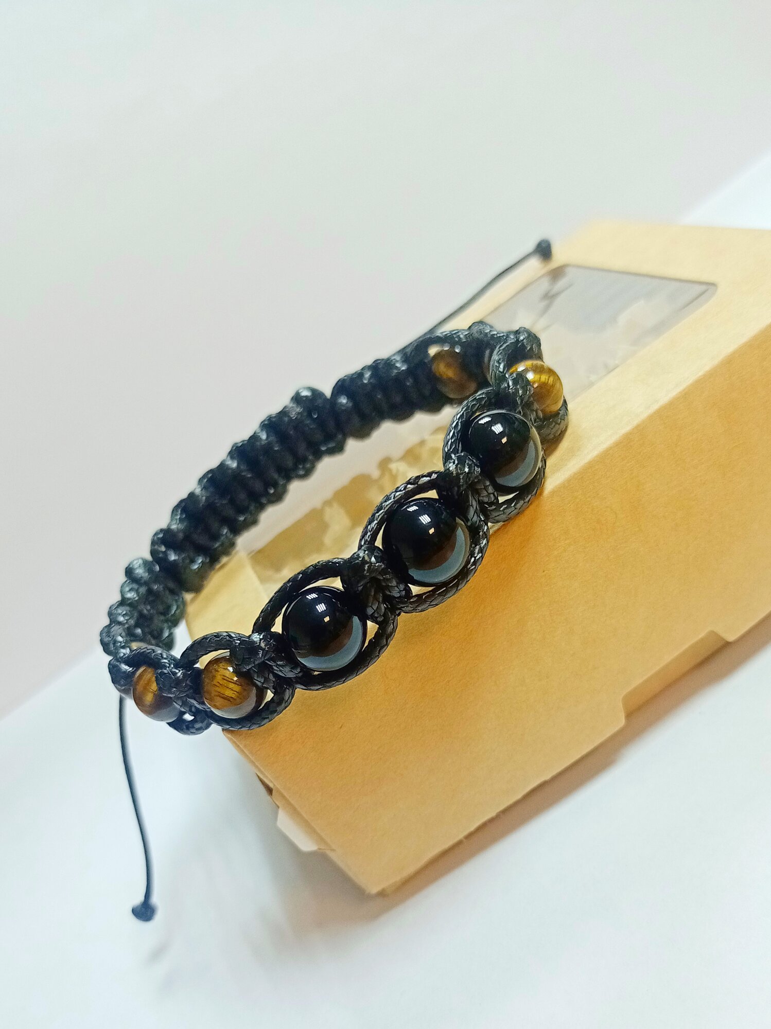 Браслет, агат, тигровый глаз