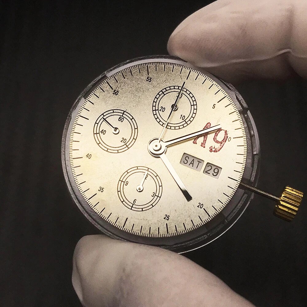 Китайский клон ETA 7750 механический хронограф 7750 WHITE