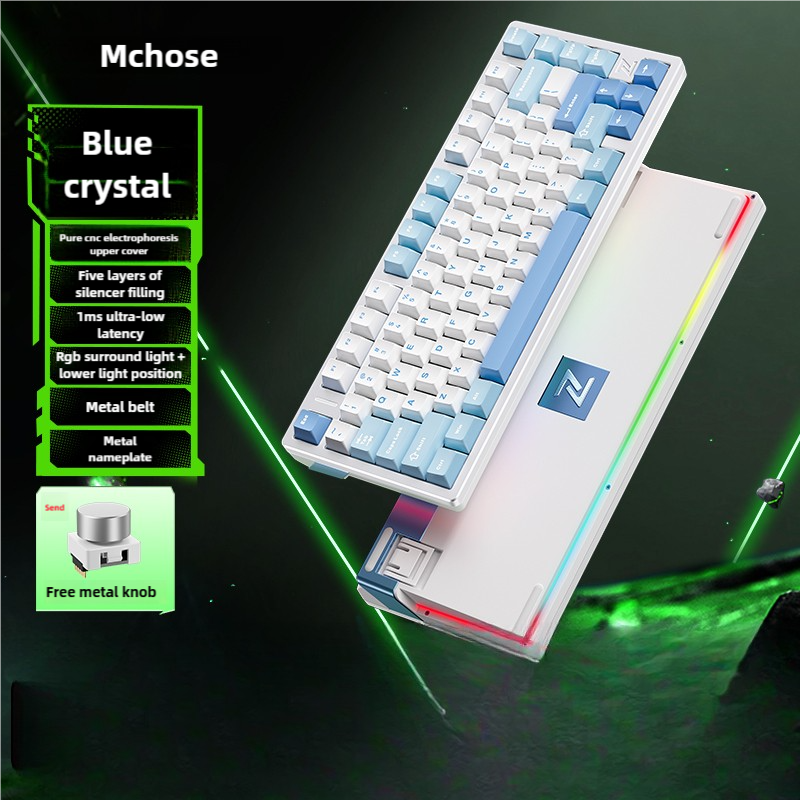 MCHOSE Z75 Механическая клавиатура проводная Type C беспроводная 2.4G Bluetooth