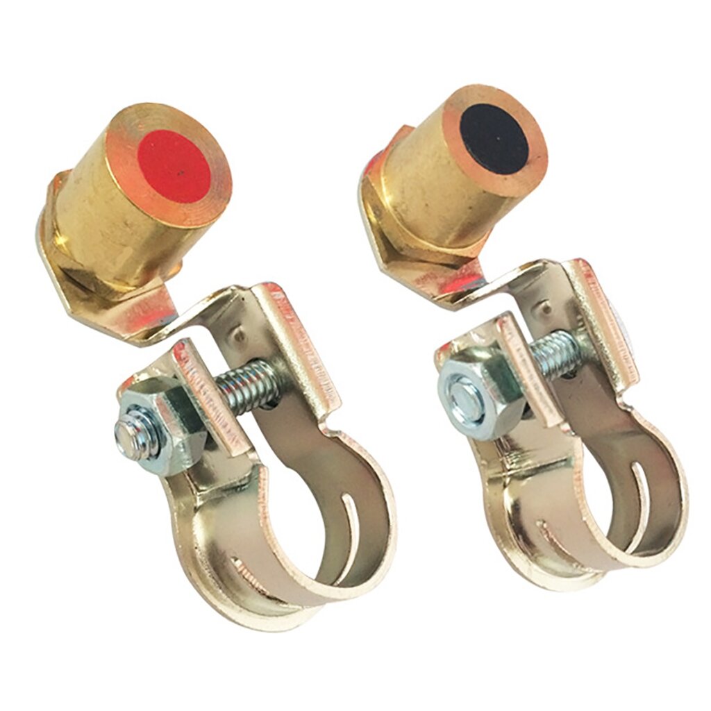 2шт Удлинитель зажима положительной отрицательной клеммы аккумулятора Быстроразъемный удлинитель