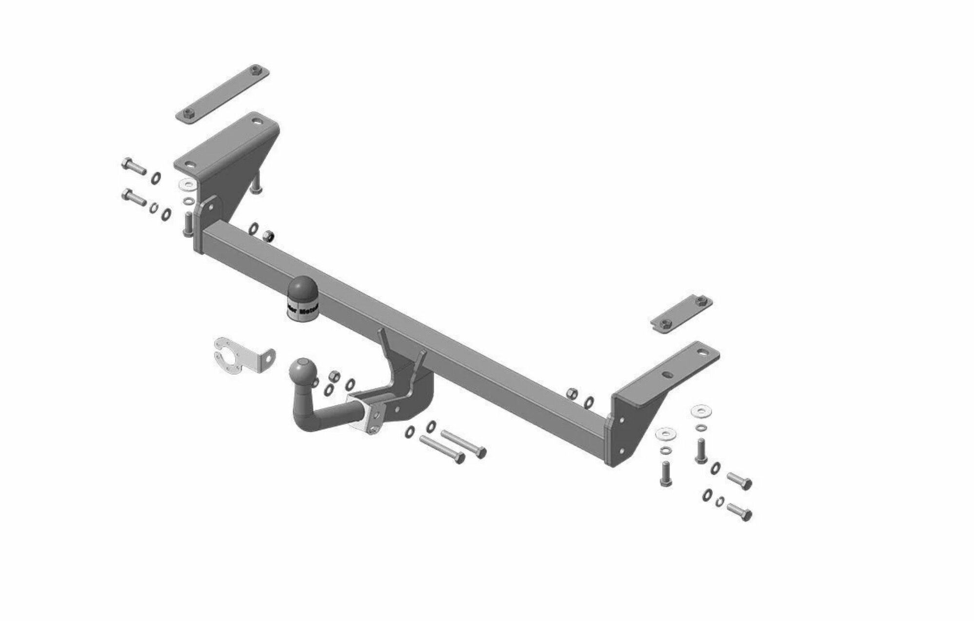 Фаркоп Motodor для Nissan Qashqai (2007-20146 2014-н. в.), оцинкованный шар, (паспорт и сертификат в комплекте)(без электрики) 91413-A