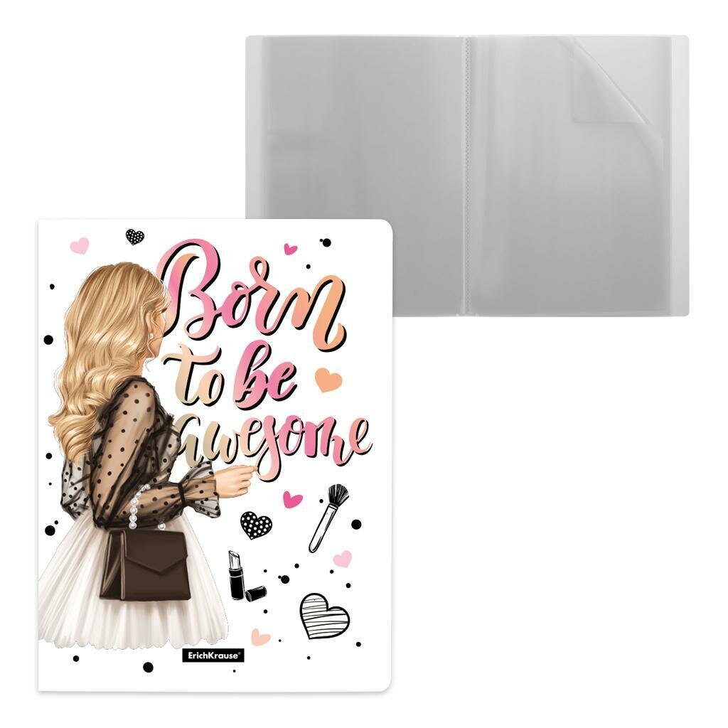 Папка файловая A4 Erich Krause "Fashion Girls (stylish)", 20 карманов, пластиковая, для документов