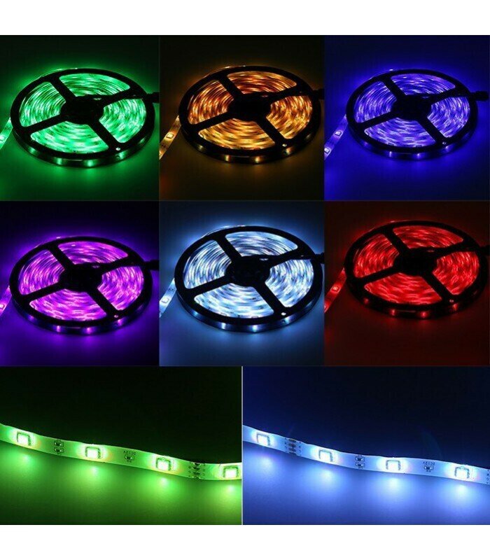 Светодиодная лента 12В. IP65. Катушка 5 метров. Цвет свечения: RGB