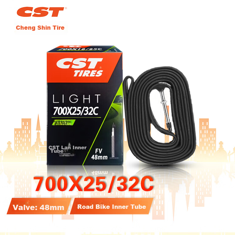 Zhengxin Bicycle Tire, 700X25/32C, Presta Valve 48MM, Road Bike/fixed Gear Bike Inner Tube for Outdoor Cycling