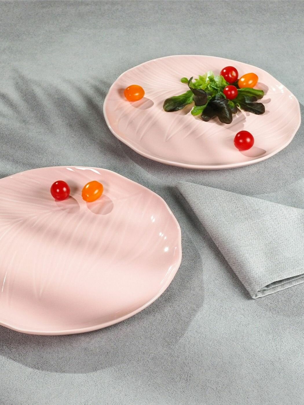 Набор фарфоровых тарелок обеденных 27см бали 2шт, цвет розовый. STENOVA HOME