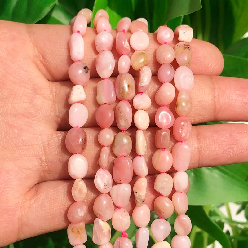 Бусины из розового опала и лунного камня 60 шт TTUIJI Розовый, pink opal