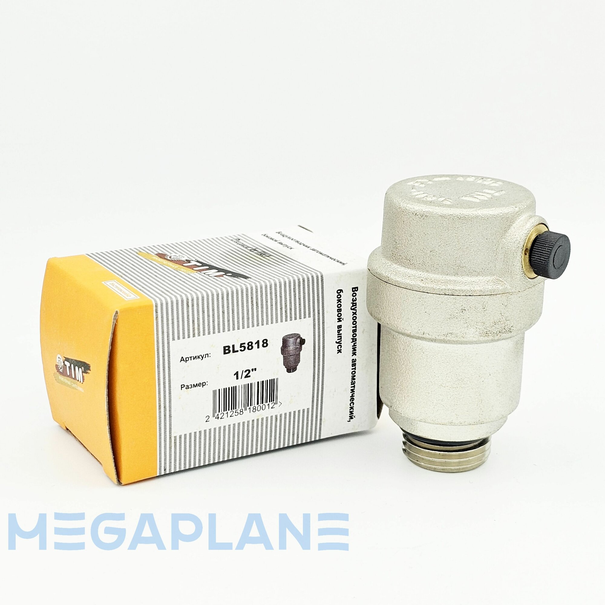 Воздухоотводчик автоматический c боковым выпуском 1/2" TIM BL5818