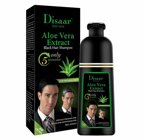 Шампунь - краска для седых волос Disaar Hair care Aloe Vera Extract 400мл