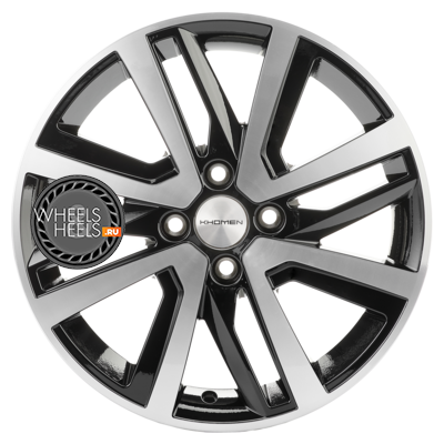 Khomen Wheels KHW1609 (Stepway) 16x6 4x100 et37 dia60.1 Black-FP