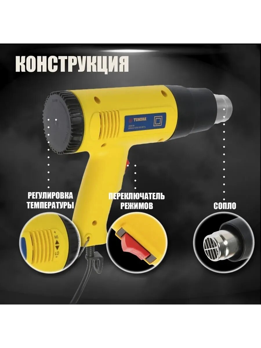Многофункциональный строительный фен с регулировкой