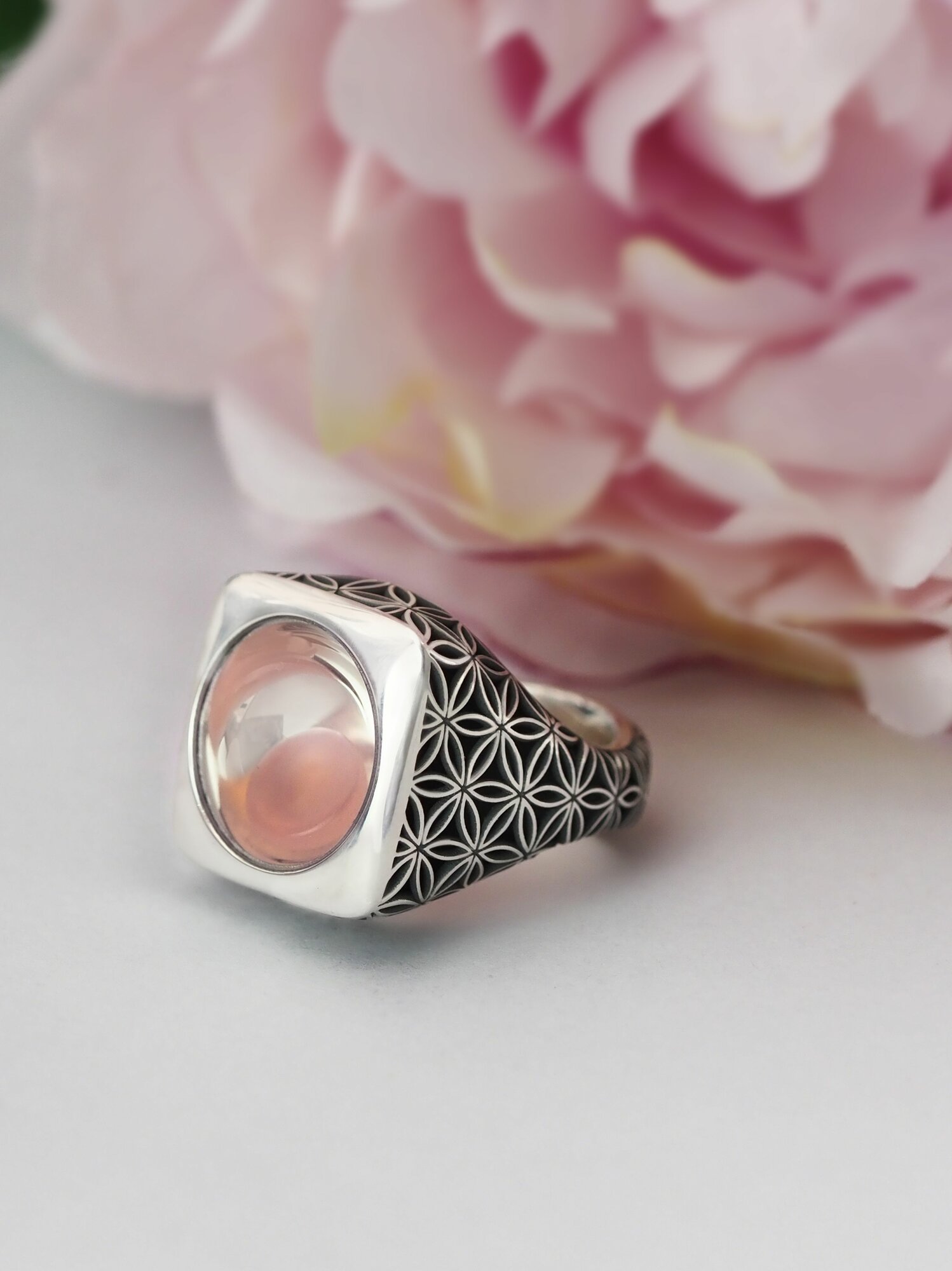 Кольцо тонкое, серебро, 925 проба, оксидирование