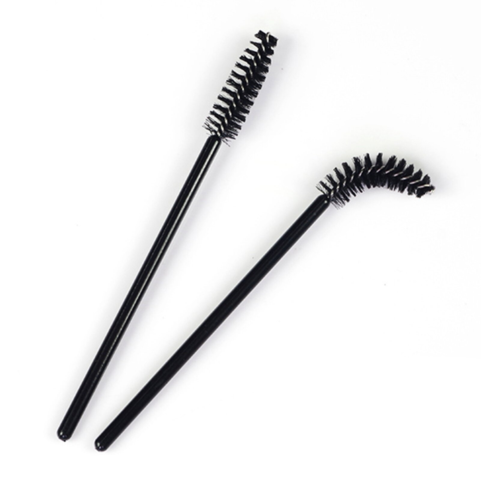 50pcs Eyelash Brush Set Disposable Mini Spiral Flexible Makeup for Extension Black