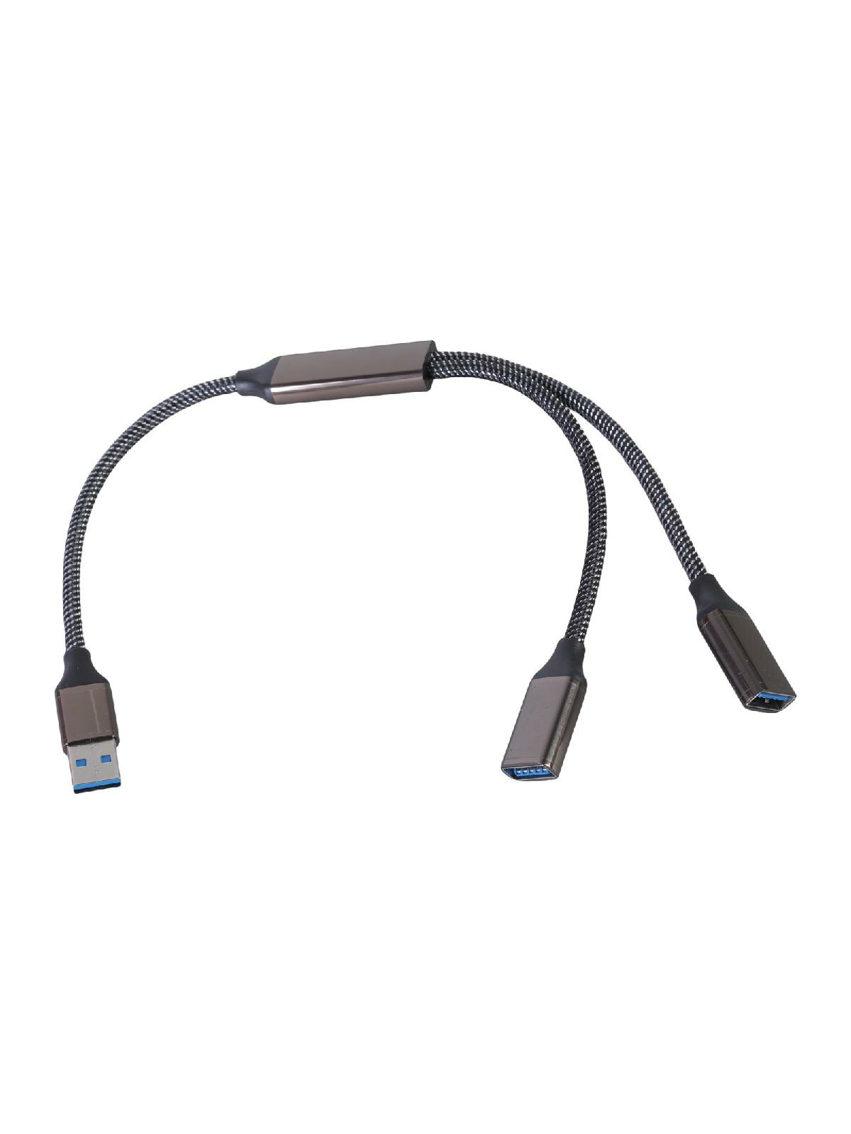 USB3.0 Male to Double Female Y Splitter Adapter Cable for Fast Speed Data Transfer and Charging on Laptops and Desktops