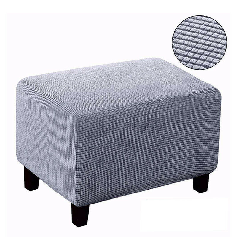 Пуфик чехол мягкий растягивающийся не нуждается в глажке стираемый в машине долговечный светло-серый-с