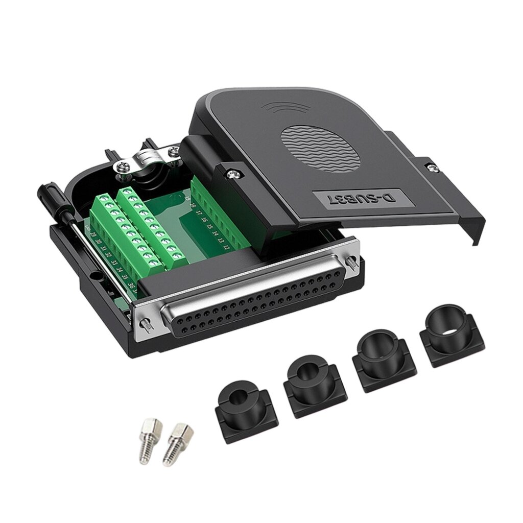 Тонкий Разъем-переходник RS232 D Sub Adapter DB37 без пайки с Корпусом со Складывающимся Замком И Несколькими Концевыми Патрубками