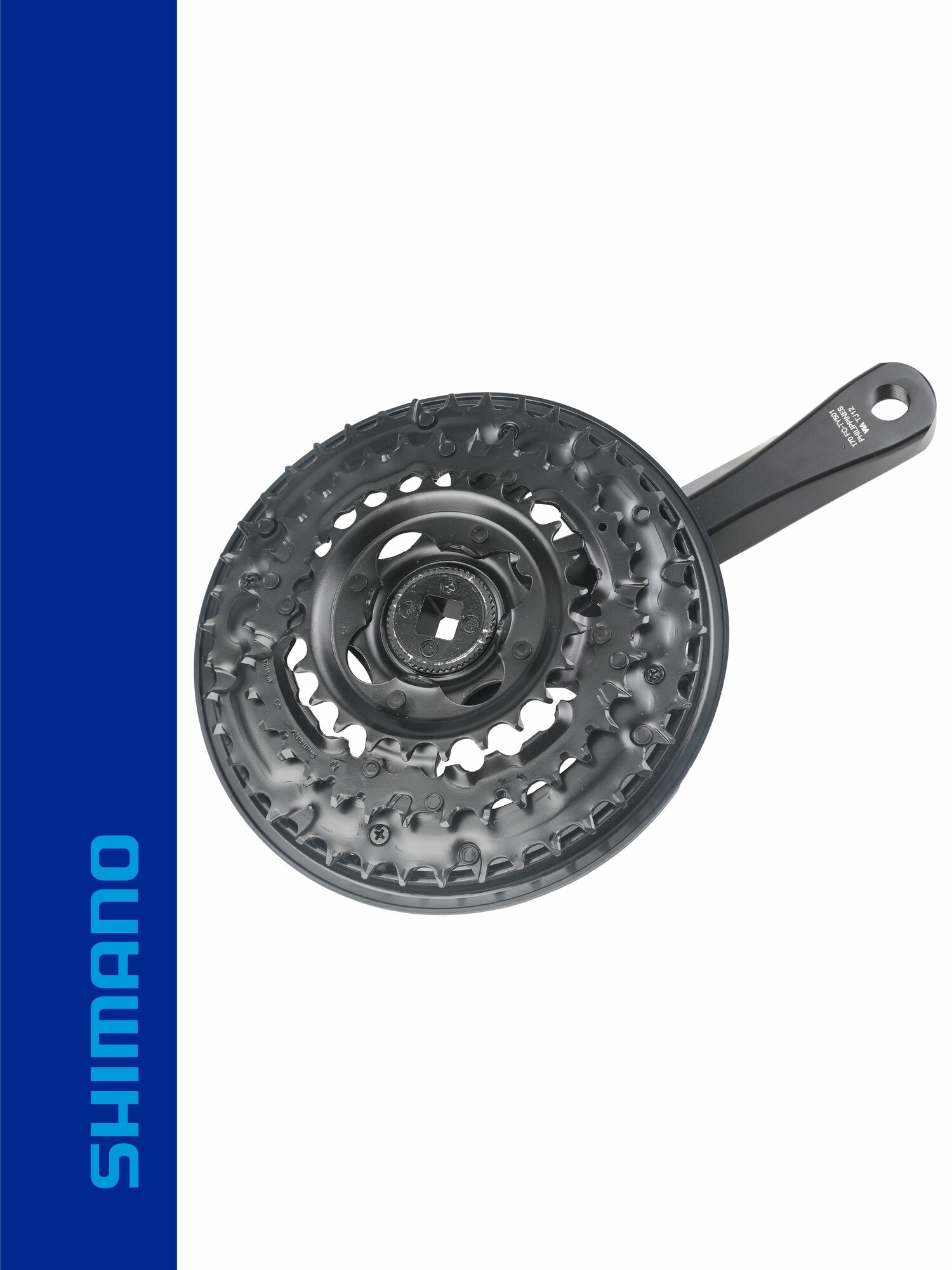 Шатуны Shimano FC-TY501, алюминиевые, для велосипеда, 170мм, 42T — фото 1
