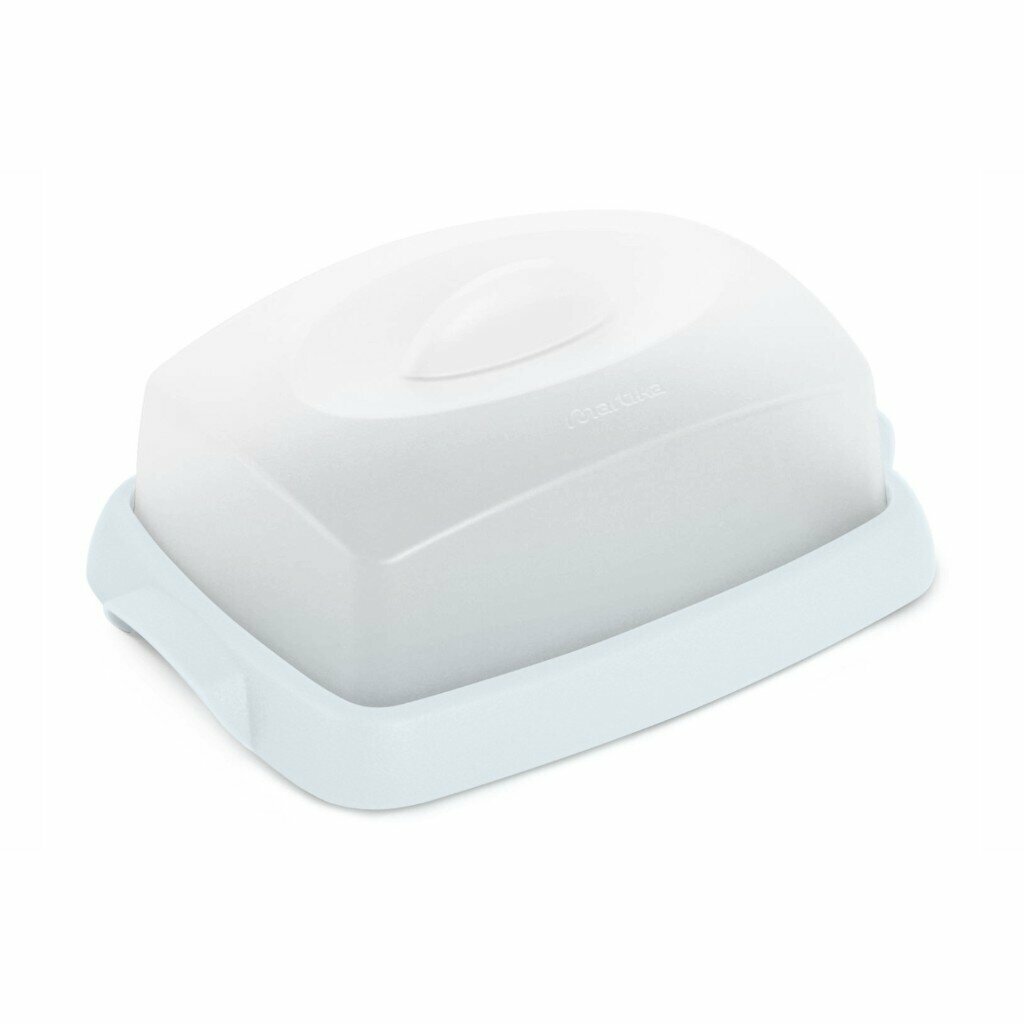 Масленка пластик, 16.7х12.1х6.9 см, крышка пластик, светло-голубая, Martika, Таира, С62СГЛ