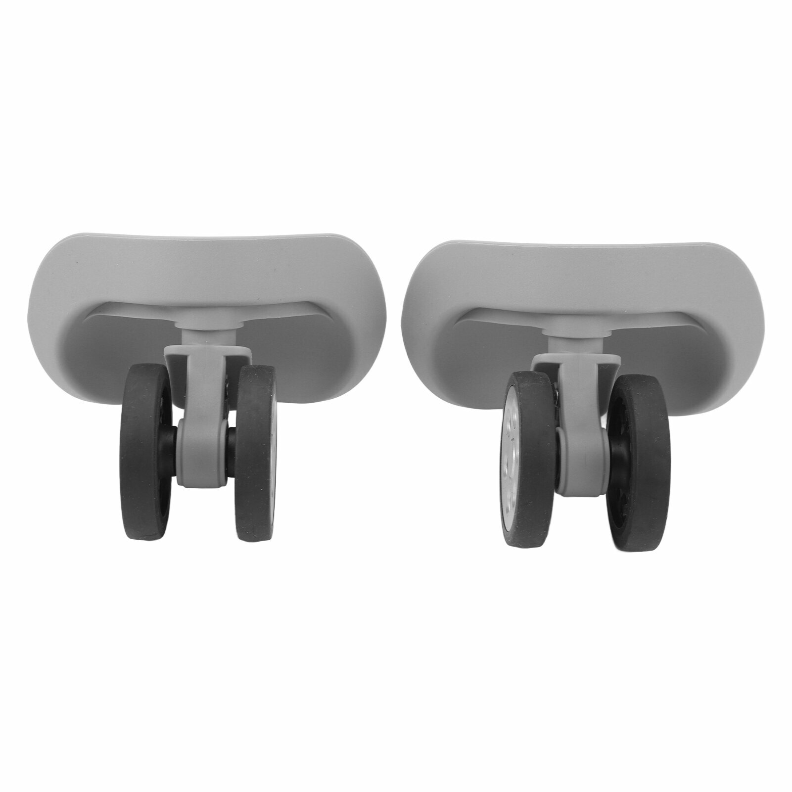 2 шт. колеса для багажа, вращающиеся на 360 градусов, бесшумные, противоизносные, АБС-каучук, колесики для чемодана с винтами для замены, ремонт, светло-серый