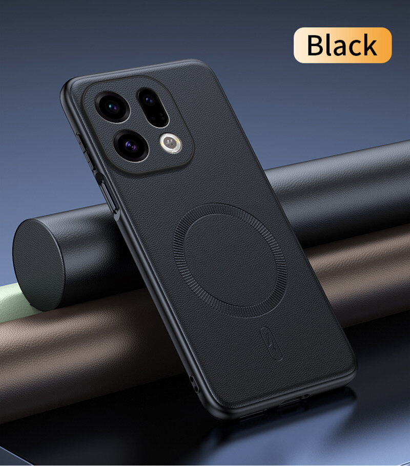 Чехол для OPPO Find X9/Оппо Финд X9, матовая поверхность, чехол-кардиомонитор, искусственная кожа, поликарбонат (PC), защита камеры, ударопрочный, усиленные углы, soft touch, OPPO, OPPO Find X9, black,