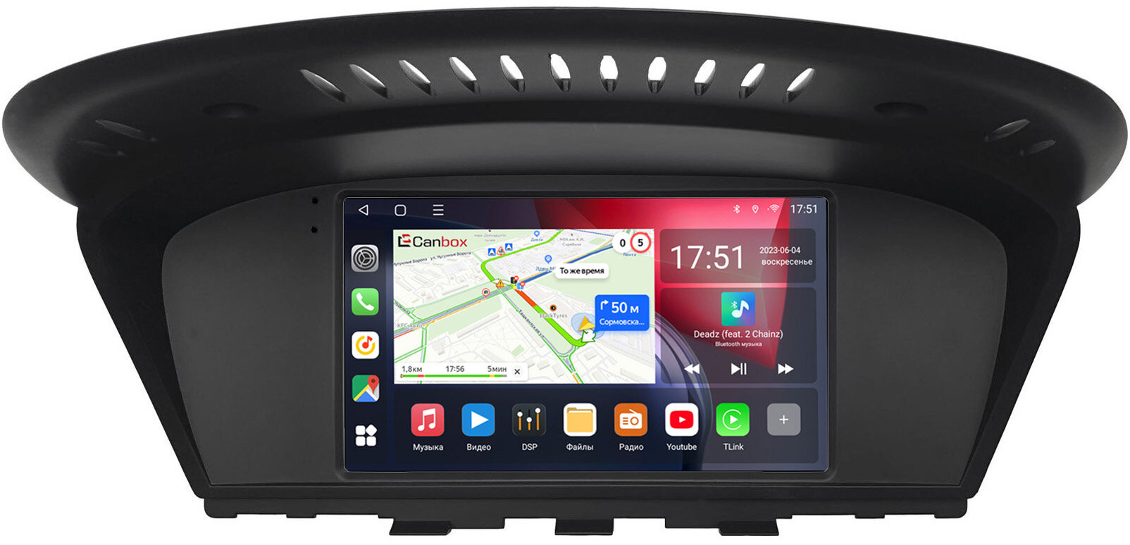 Штатная магнитола BMW 3 (E90, E91, E92, E93), 5 (E60, E61, 62), 6 (E63, E64) 2004-2013 (авто с цветным экраном) Canbox L-Line 4475-RP-6497-478 Android