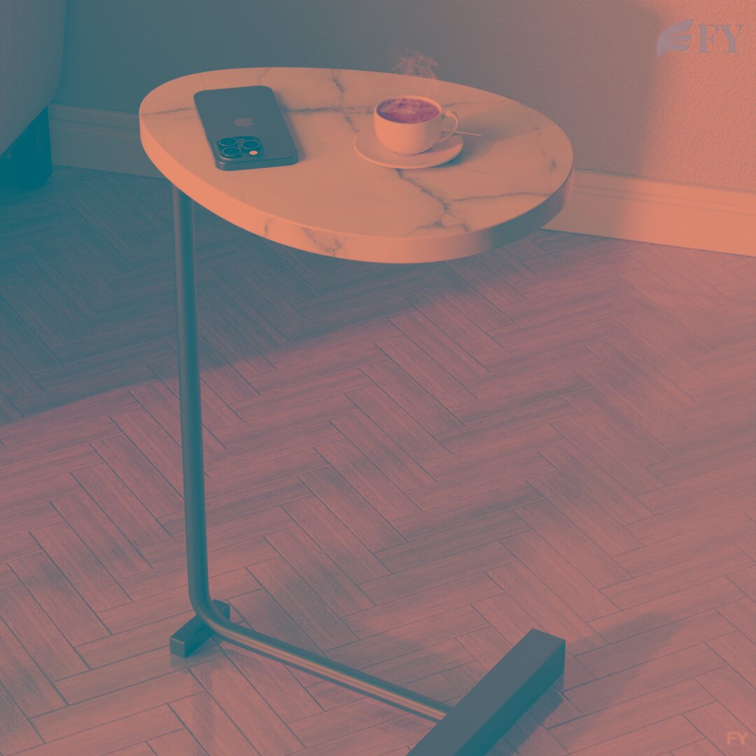 Cтолик прикроватный приставной к дивану в спальню журнальный на железной ножке интерьерный