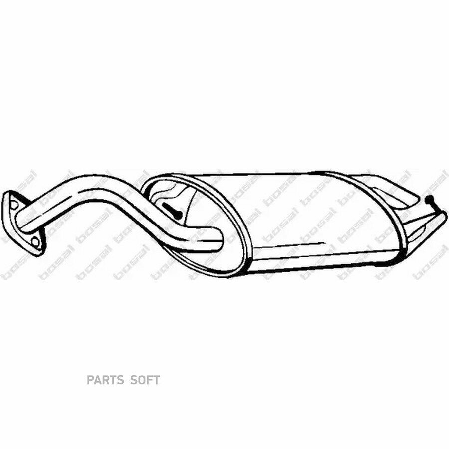 Глушитель задний (TOYO COROLLA V 01-03 ) от официального дистрибьютора, BOSAL, артикул 228477