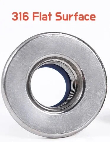 Шестигранные фланцевые нейлоновые стопорные гайки M4-M12 из нержавеющей M5-5pcs, 316 Flat Surface