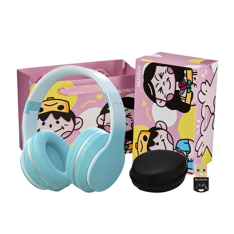 Беспроводные накладные наушники MUYKUY mk-dw075-ej-4+mk-dwq036-qt+mk-dw001-shb