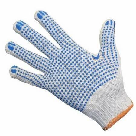Перчатки рабочие ХБ с ПВХ точки 10-класс, 42г 4-нит (10 пар)