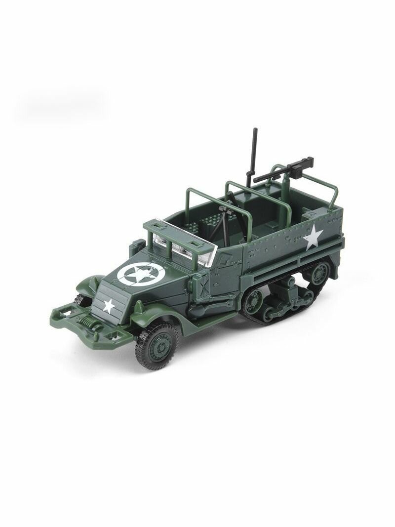 Зеленая американская полугусеничная бронированная машина M3 1: 72 в сборке 4D